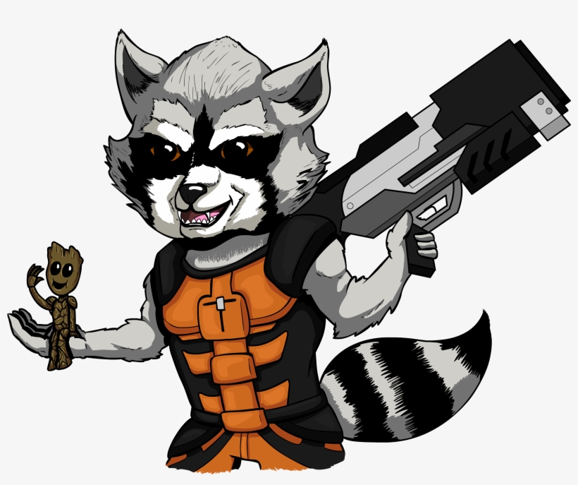Rocket Raccoon - Drawing - Free Transparent PNG Download - PNGkey