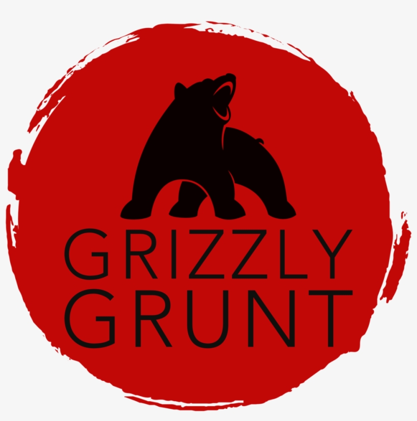 Red Grizzly Grunt Logo Sticker - Free Transparent PNG Download - PNGkey