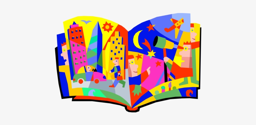 Glow In The Dark Pj Storytime - Storybook Clipart Png - Free ...