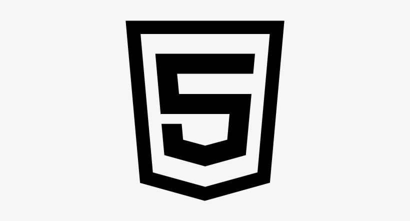 Svg Png - Html 5 Logo Black - Free Transparent PNG Download - PNGkey