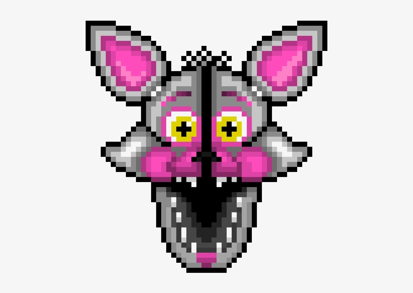 Funtime Foxy - Pixel Art - Free Transparent PNG Download - PNGkey