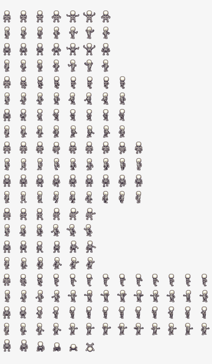Skeleton - Skeleton Sprite Sheet - Free Transparent PNG Download - PNGkey