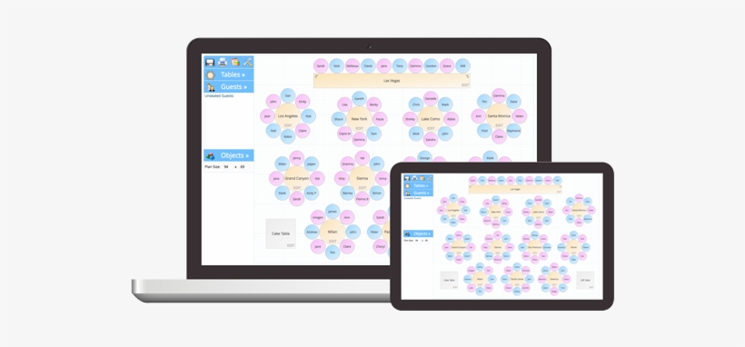 Seating Planning Software - Wedding - Free Transparent PNG Download ...