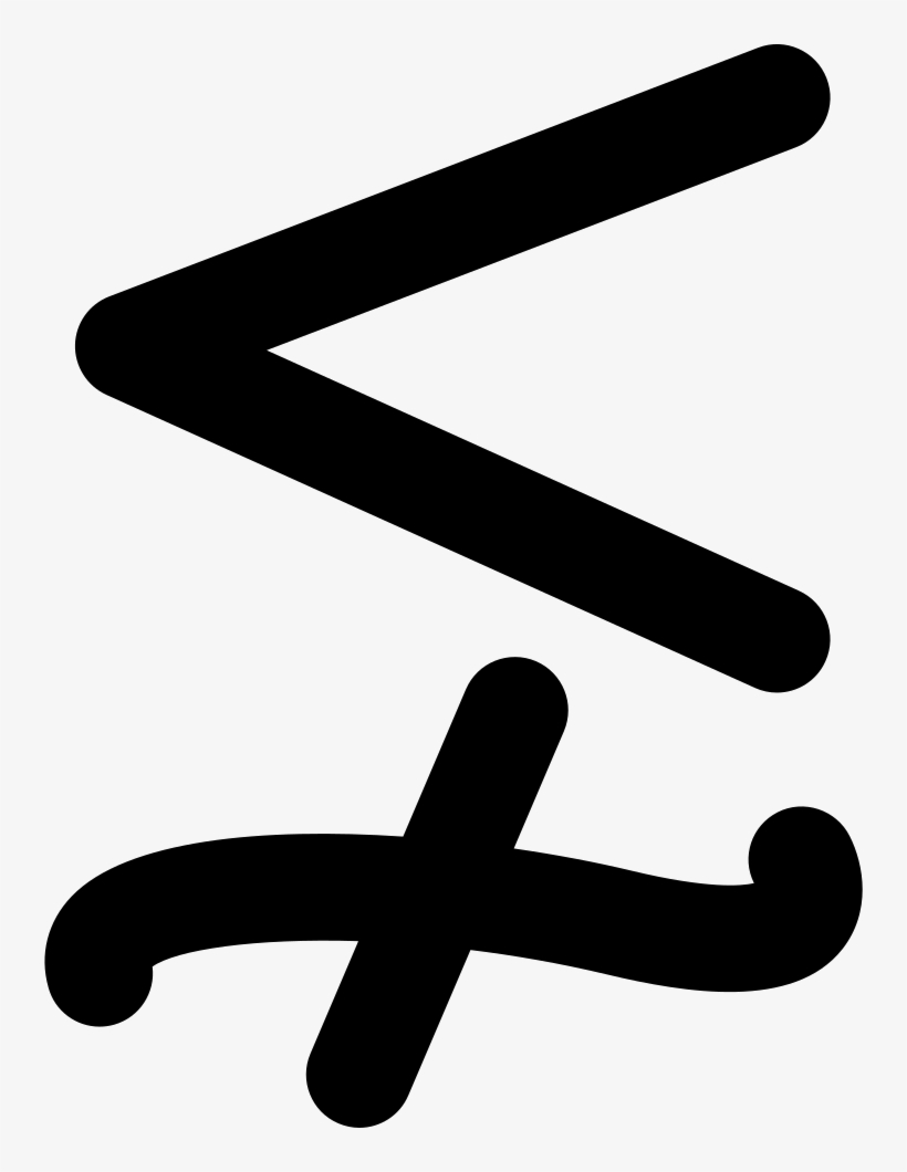 Less But Not Equivalent Mathematical Symbol Comments - Sinal De ...