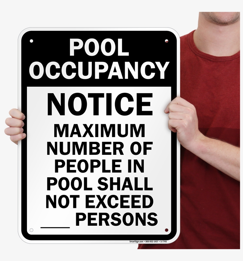 Maximum People Pool Occupancy Sign - Pool Occupancy Notice Maximum ...