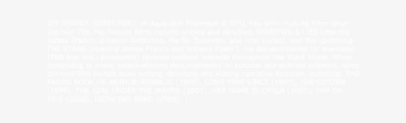 Jay Anania , An Associate Professor At Nyu, Has Been - Shadows And Lies ...