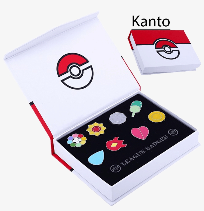 Pokemon Trainer Gym Badge Sets - Pokemon Kanto Badges Box - Free ...