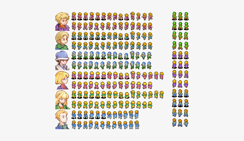 Real World Townspeople - Gba Rpg Sprites - Free Transparent PNG ...