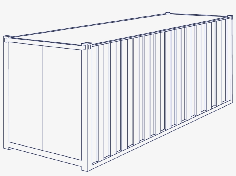 40ft Standard Shipping Container - Diagram - Free Transparent PNG ...
