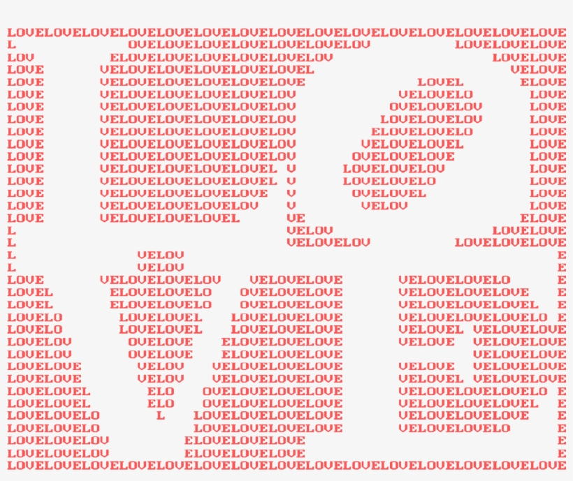 Love Text Png - Symbol Ascii Love - Free Transparent PNG Download - PNGkey