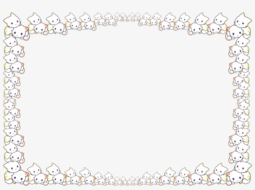 Clip Art Freeuse Download Cat Clipart Frame - Kitten Border - Free ...