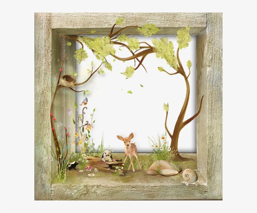 Transparent Wooden Frame In Wild Style - Wooden Photo Frames Png - Free ...