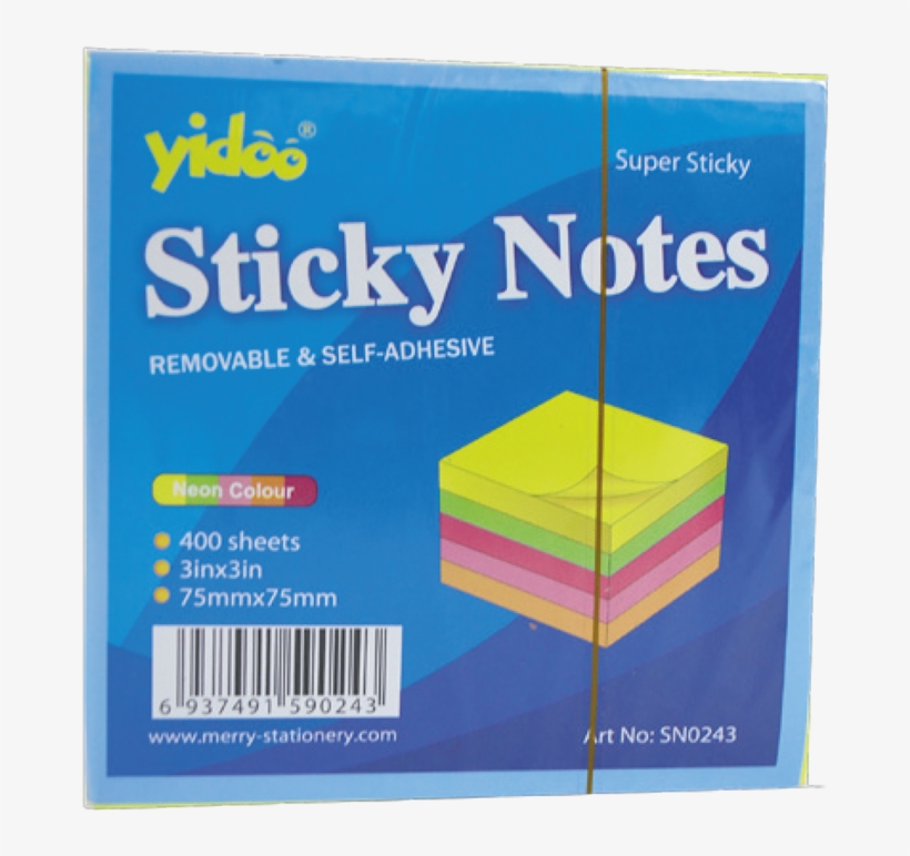 Blue Post It Note Png - Samolepicí Bloček 75x75mm 400 Listů - Neon ...