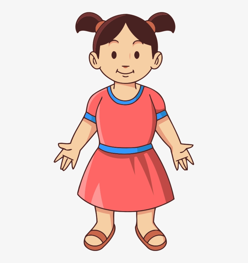 Medium Image - Child Girl Line Art - Free Transparent PNG Download - PNGkey