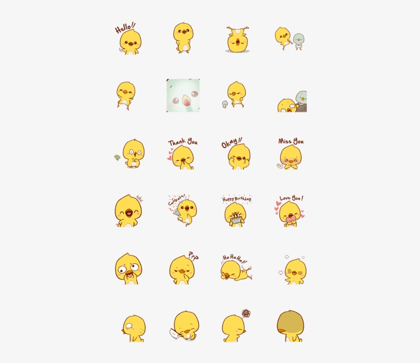 Cute Yellow Chick - Line - Free Transparent PNG Download - PNGkey