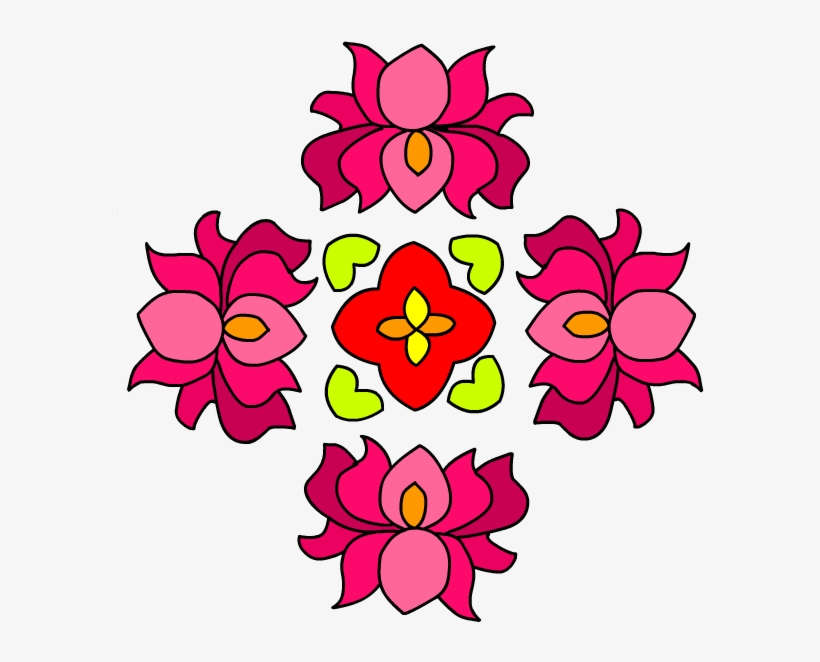 Rangoli Pattern - Diwali Rangoli Clipart Transparent - Free Transparent ...