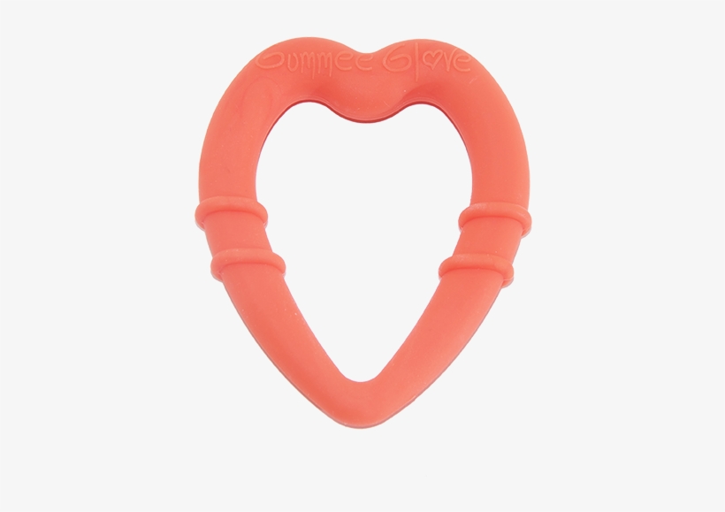 Orange Heart Shape Teething Ring-the Stork Nest - Gummee Heart-shaped ...