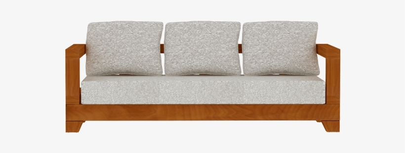 Lybon Wooden Sofa - Studio Couch - Free Transparent PNG Download - PNGkey