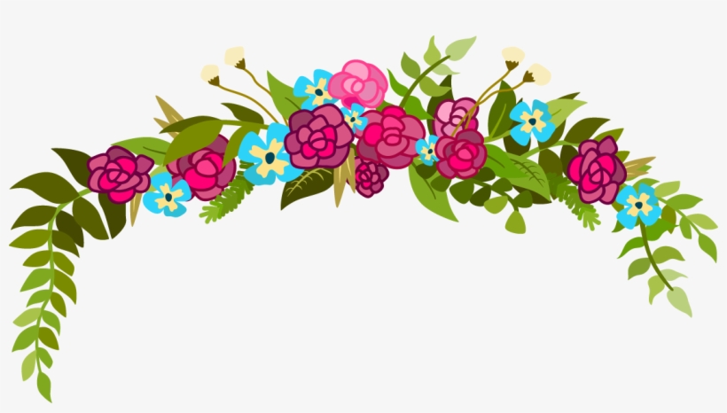 Top Border Design Png Flowers Top Border - Flower Top And Bottom Border ...