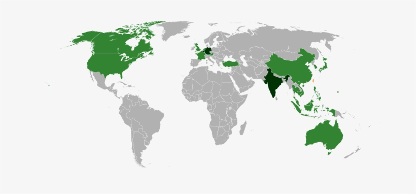 Red And Blue Map Of The World - Free Transparent PNG Download - PNGkey