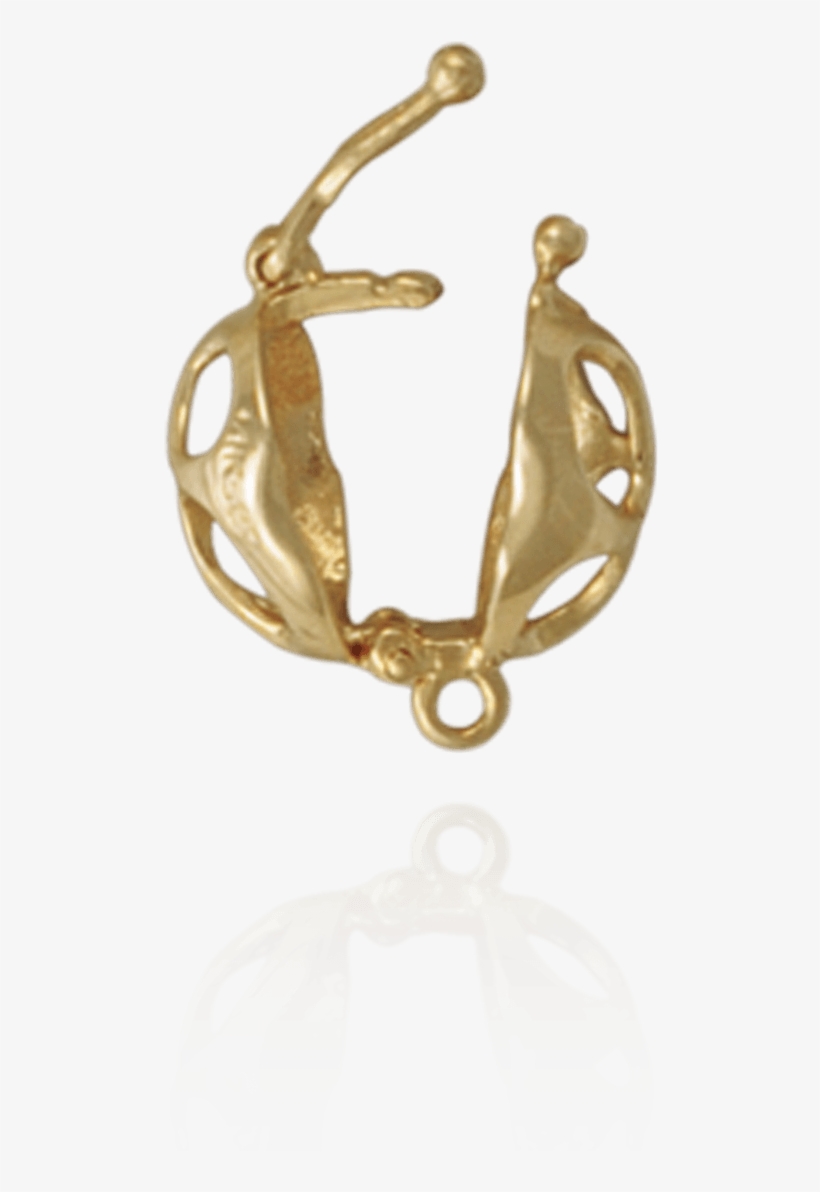 Cage Clasps With Open Circle Design - Gold - Free Transparent PNG ...