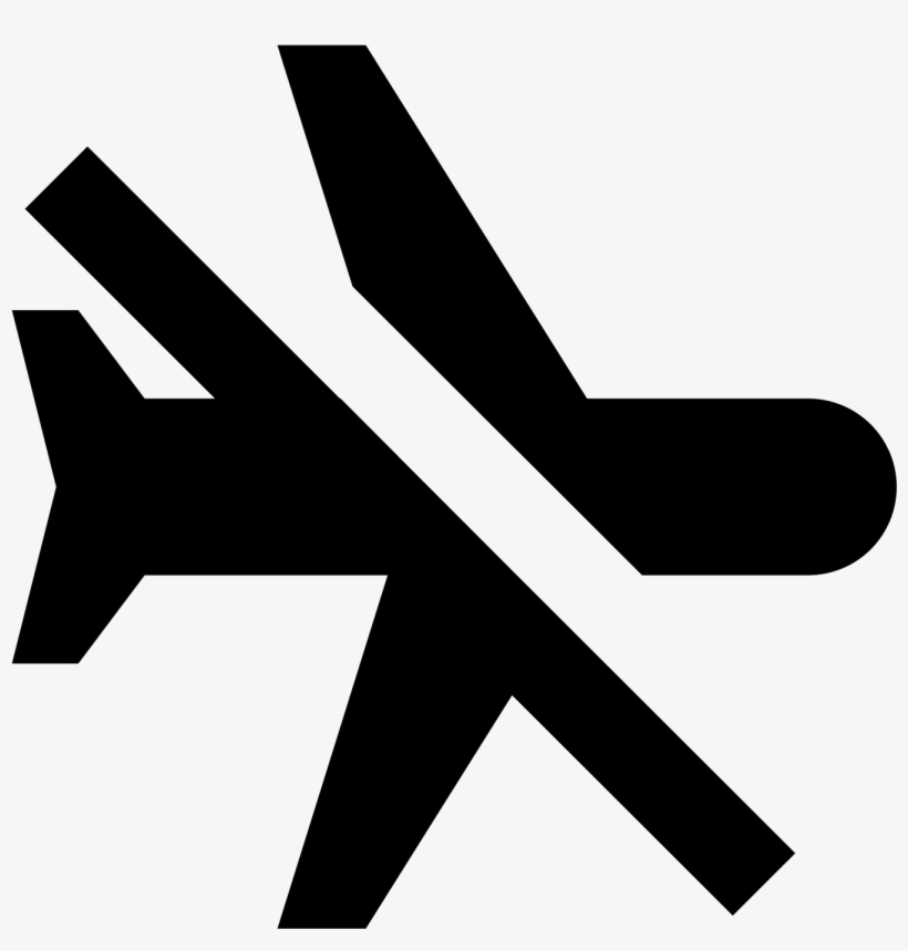 The "airplane Mode Off" Icon Is An Outline Of - Airplane Mode - Free ...