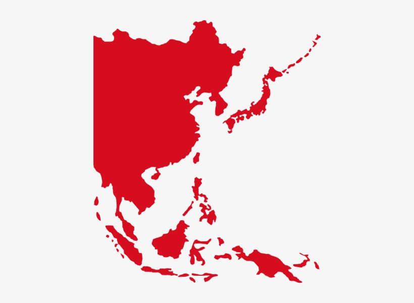 Asia-map - Southeast Asia Map Red - Free Transparent PNG Download - PNGkey