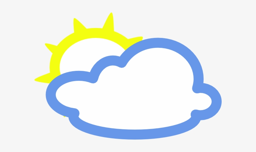 Light Clouds And Sun Weather Symbol Svg Clip Arts 600 - Free ...