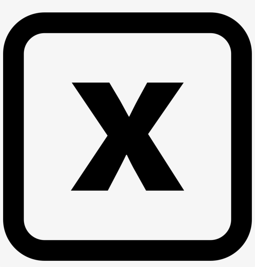 Close Square Rounded Interface Symbol With A Cross - Side Bar Icon ...