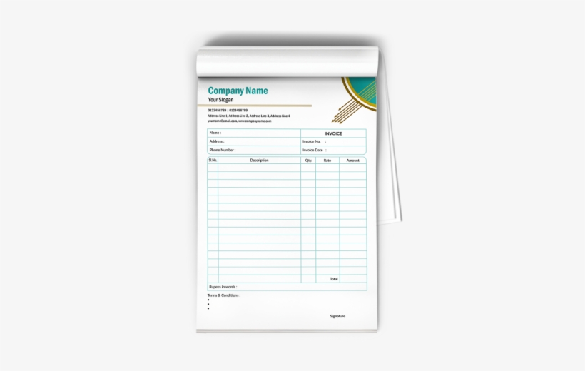 Bill Book Design - Free Transparent PNG Download - PNGkey