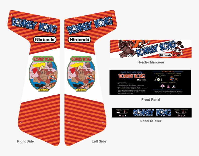 Custom Donkey Kong Inspired Graphics For Xtension Arcade - Donkey Kong ...