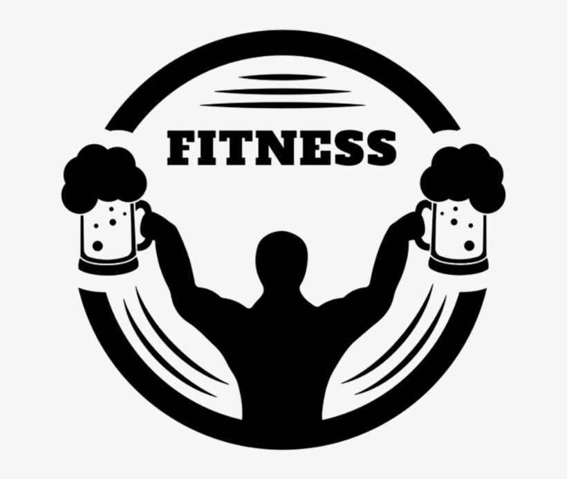 Body Builder Fitness With Beer Logo - Beer Logo - Free Transparent PNG ...