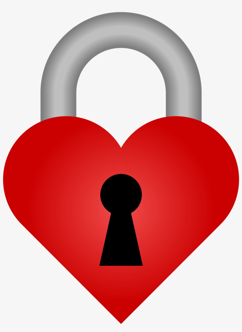 Graphic Free Heart Shaped Clipart - Heart With Lock Png - Free ...