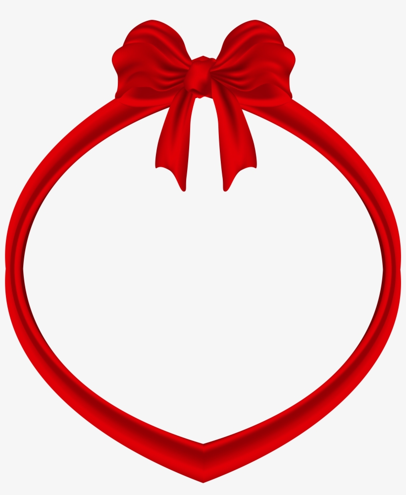 Red Decorative Frame With Red Bow Png Clipart Image - Clip Art - Free ...