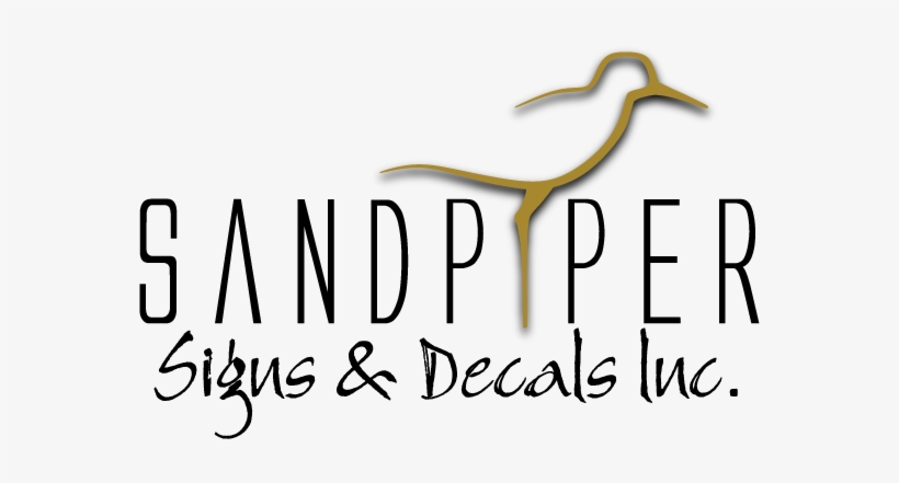 Sandpiper Logo With Dropshadow - Sandpiper Signs - Free Transparent PNG ...
