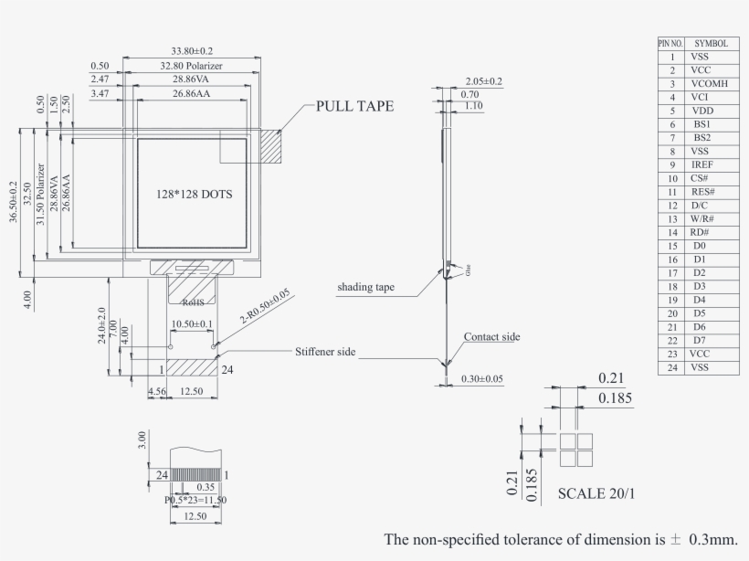 Winstar Longlife Oled Graphic Display Module - Diagram - Free ...