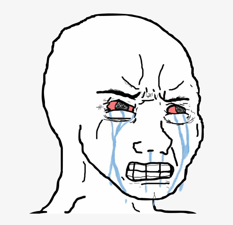 135kib, 700x710, Wojak - Crying Sony - Free Transparent PNG Download ...