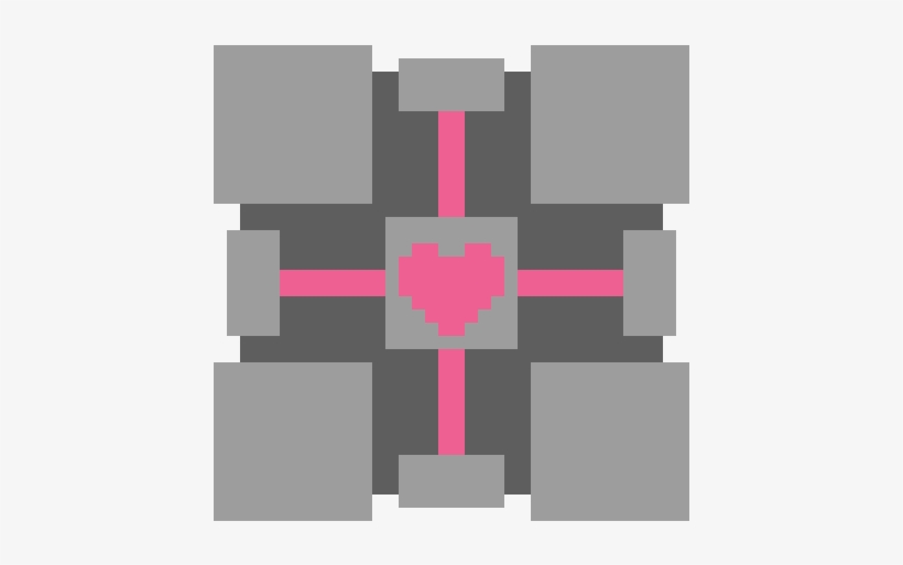 8-bit Companion Cube Daybreaksnake - Cross - Free Transparent PNG ...