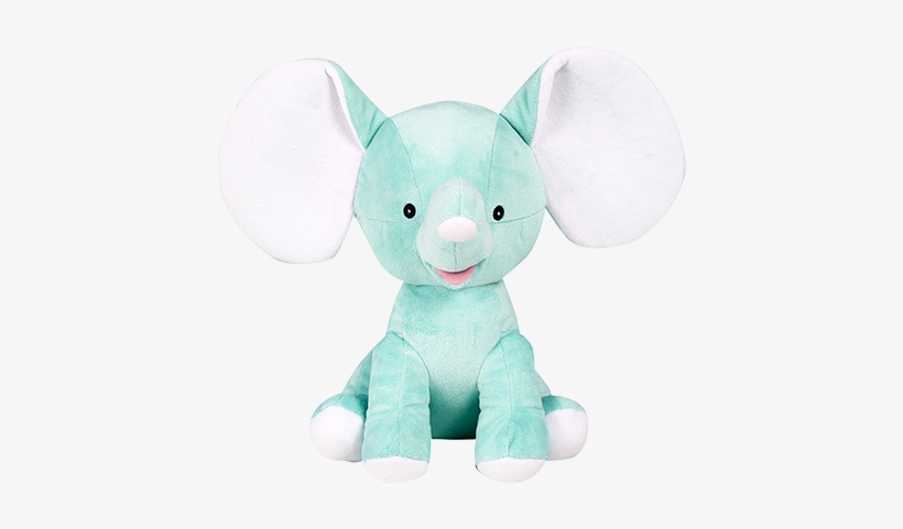 Mint Green Dumble - Cubbies Dumble - 12" Elephant W/embroiderable Ears - Free Transparent PNG ...