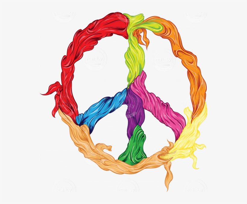 Peace Sign In Color - Illustration - Free Transparent PNG Download - PNGkey