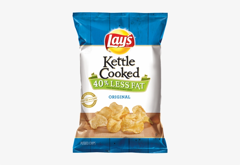 Kettle Cooked 40% Less Fat Original Potato Chips - Lays Aged Cheddar ...