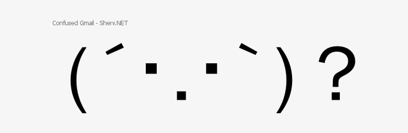 Confused Gmail Inverted - Free Transparent PNG Download - PNGkey