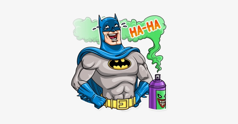 Ha Ha Laugh Lol Smile - Batman Stickers Telegram - Free Transparent PNG ...