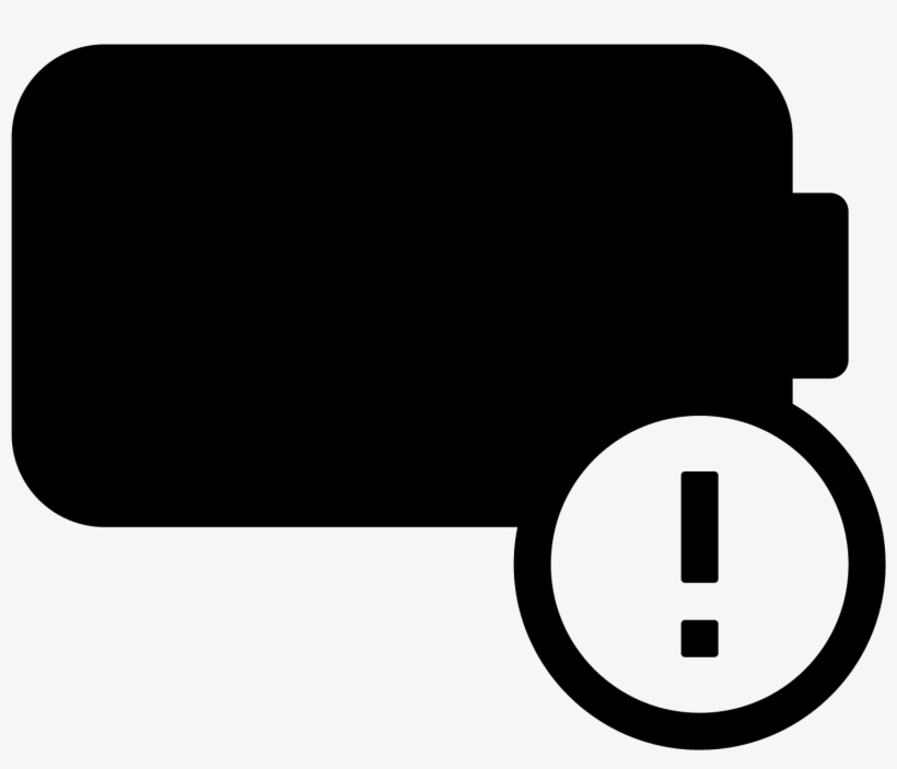 Battery Alert Filled Icon - Icon - Free Transparent PNG Download - PNGkey
