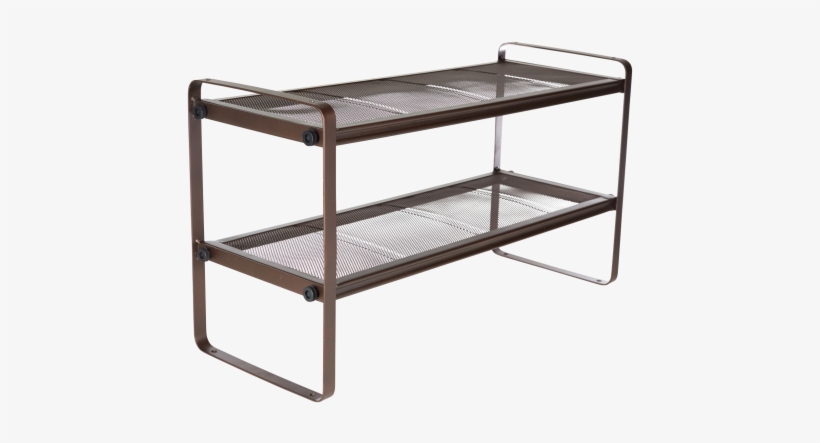 Bronze Mesh 2-tier Shoe Rack - Shelf - Free Transparent PNG Download ...