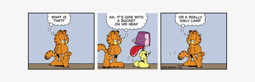 Odie With A Bucket On His Head - Cartoon - Free Transparent PNG ...