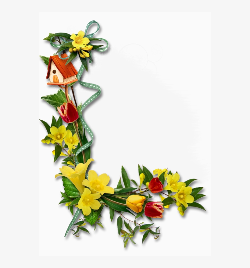 Coins,bordures,corners - Bordure De Fin De Page Fleur - Free ...