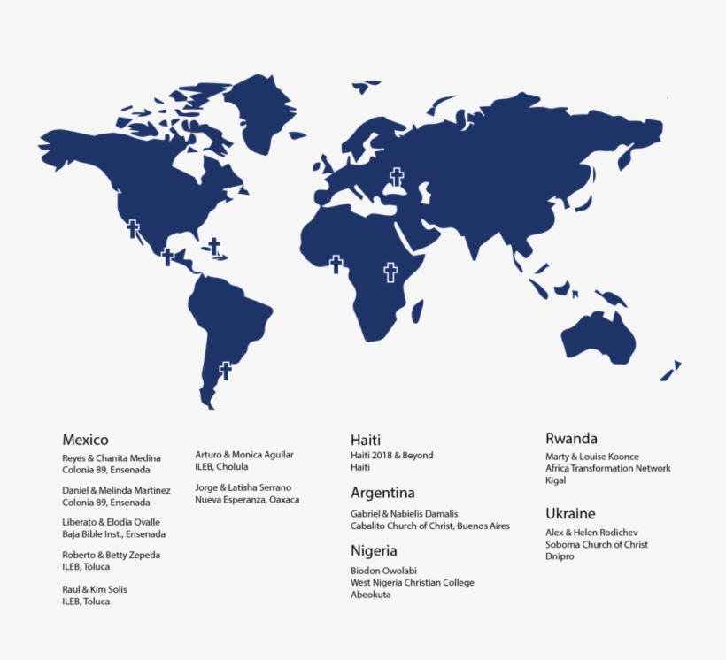 Missions Map - International Migrant Day 2017 - Free Transparent PNG ...