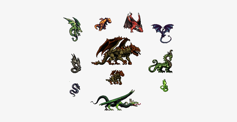 Dagrons5 - 2d Dragon Sprites - Free Transparent PNG Download - PNGkey