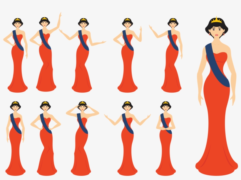 Pageant Queen Vector - Pageant Vector - Free Transparent PNG Download ...